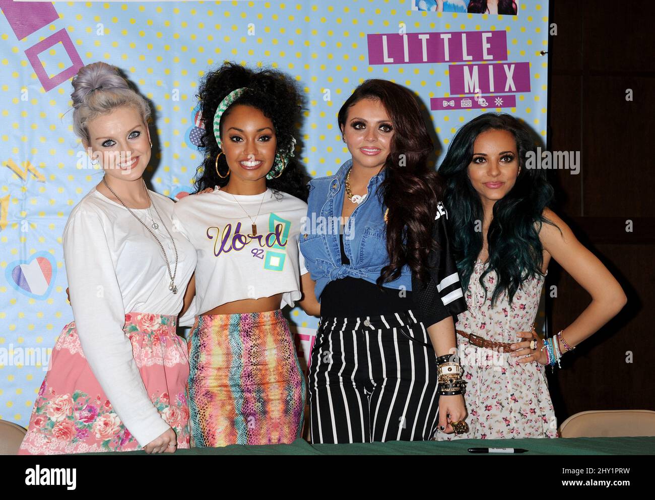 (Left to Right) Perrie Edwards, Leigh-Anne Pinnock, Jesy Nelson and ...