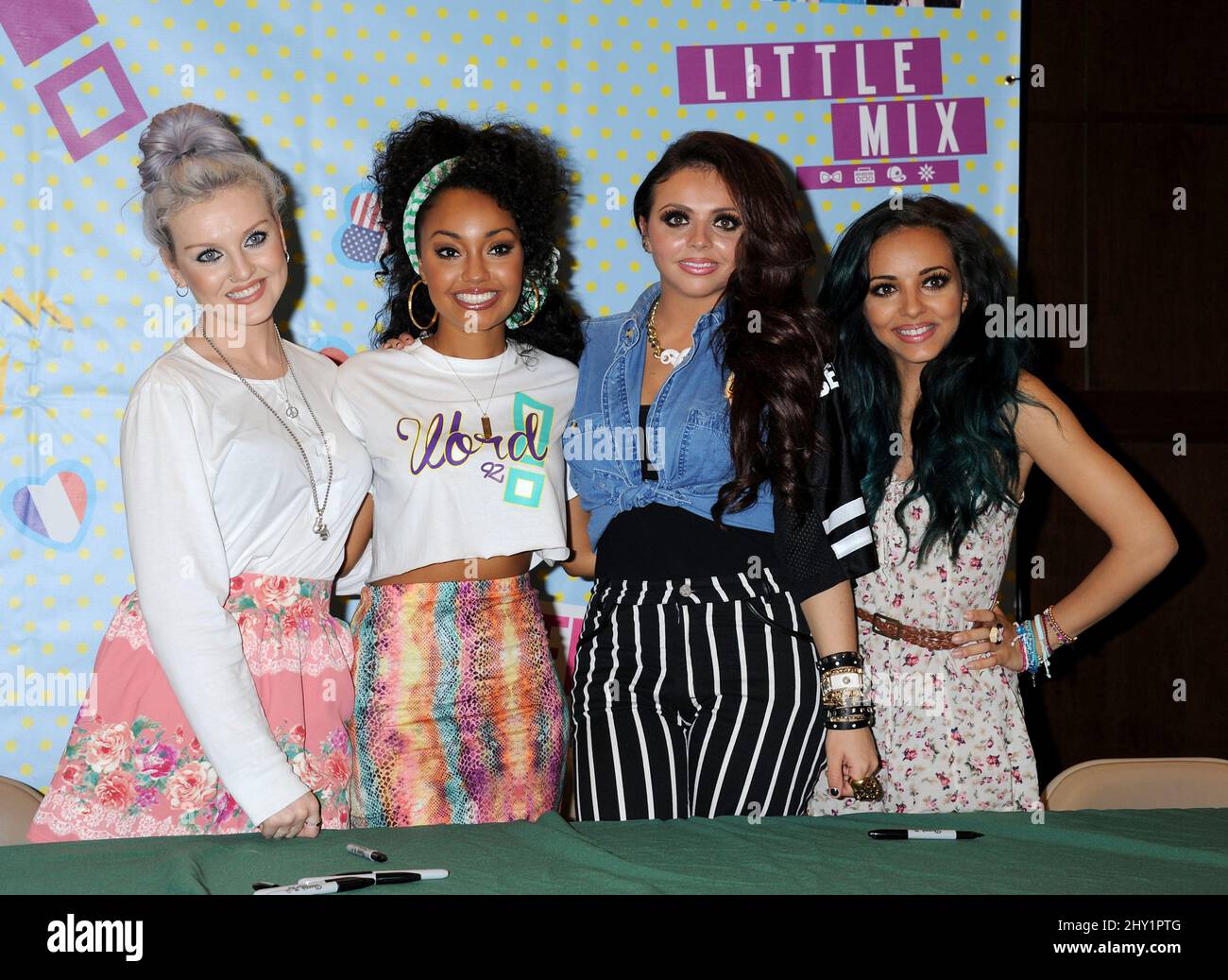 (left to right) Perrie Edwards, Leigh-Anne Pinnock, Jesy Nelson and ...