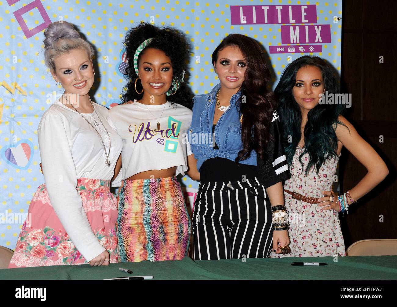 (left to right) Perrie Edwards, Leigh-Anne Pinnock, Jesy Nelson and ...
