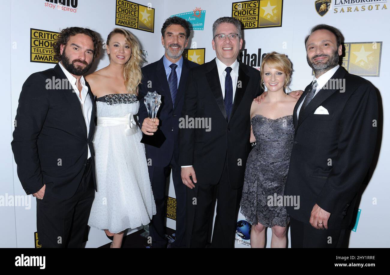 Johnny Galecki, Kaley Cuoco, Chuck Lorre, Bill Prady, Melissa Rauch and ...