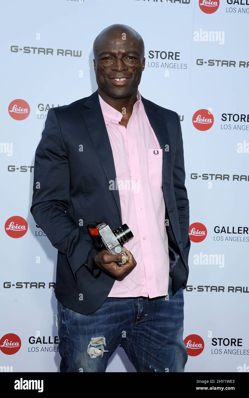 Seal arriving at the Leica Store Los Angeles grand opening on Beverly ...