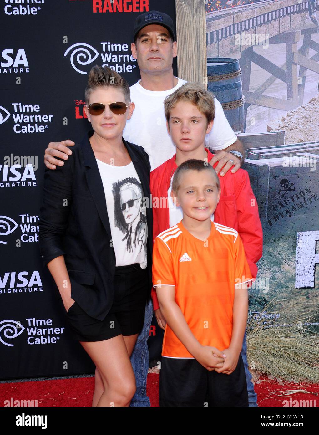 Adrian Pasdar, Natalie Maines, Beckett and Jackson attending "The Lone ...