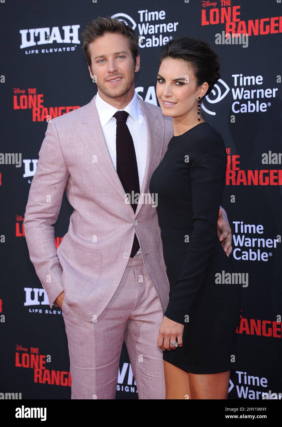 Armie Hammer & Elizabeth Chambers attending "The Lone Ranger" World ...