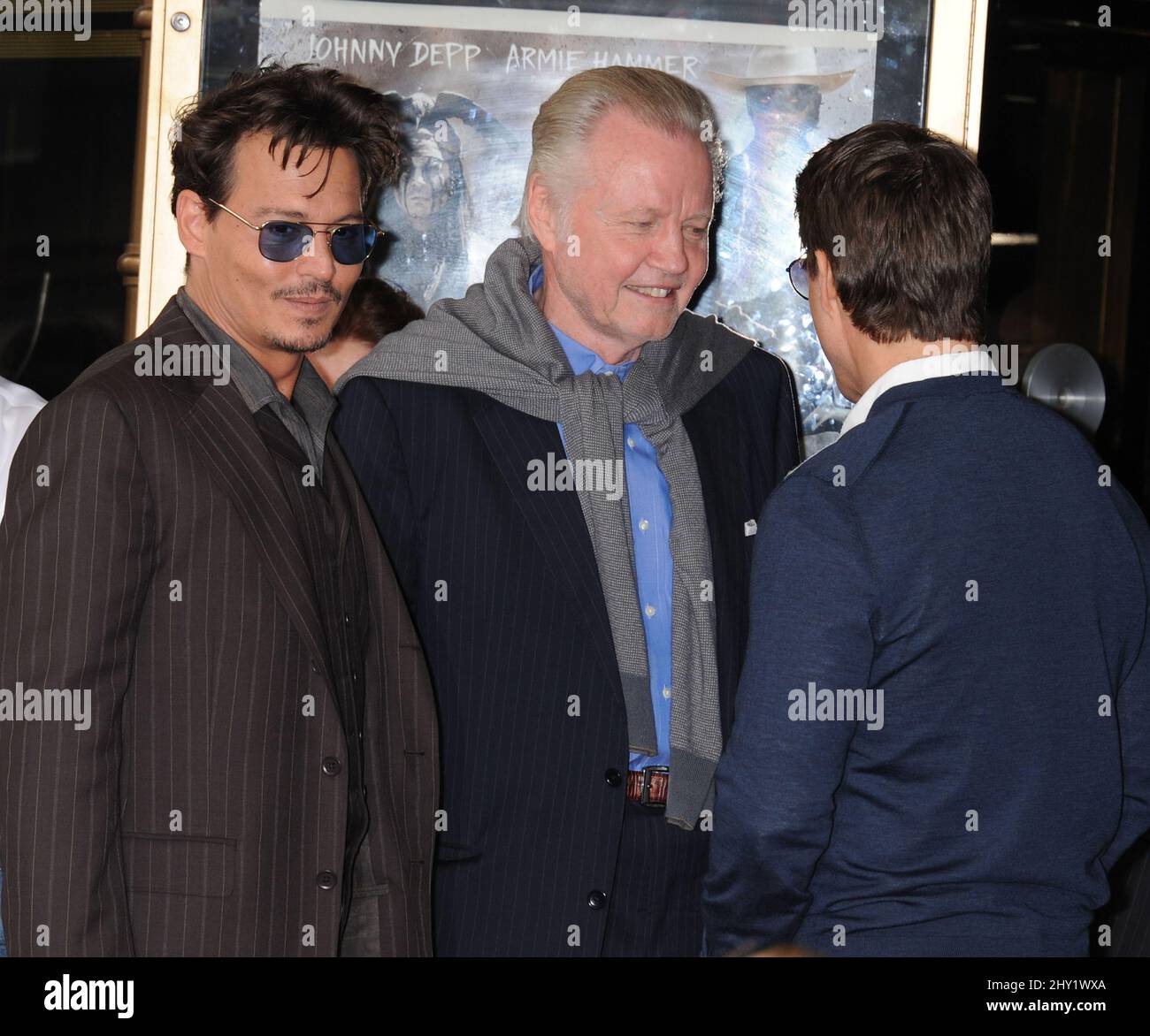 Johnny Depp (left), Jon Voight and Tom Cruise (right) during the Jerry ...
