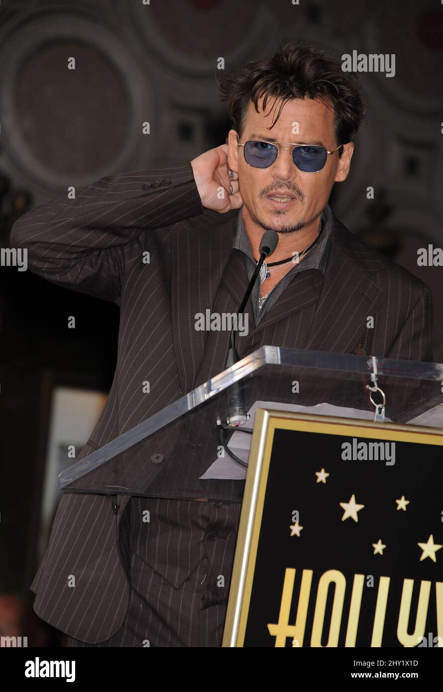 Johnny Depp during the Jerry Bruckheimer Hollywood Walk of Fame ...