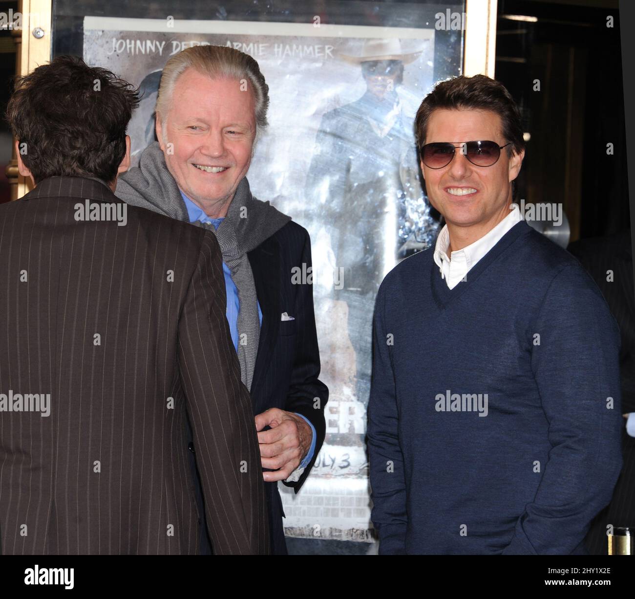 Johnny Depp (left), Jon Voight and Tom Cruise (right) during the Jerry ...
