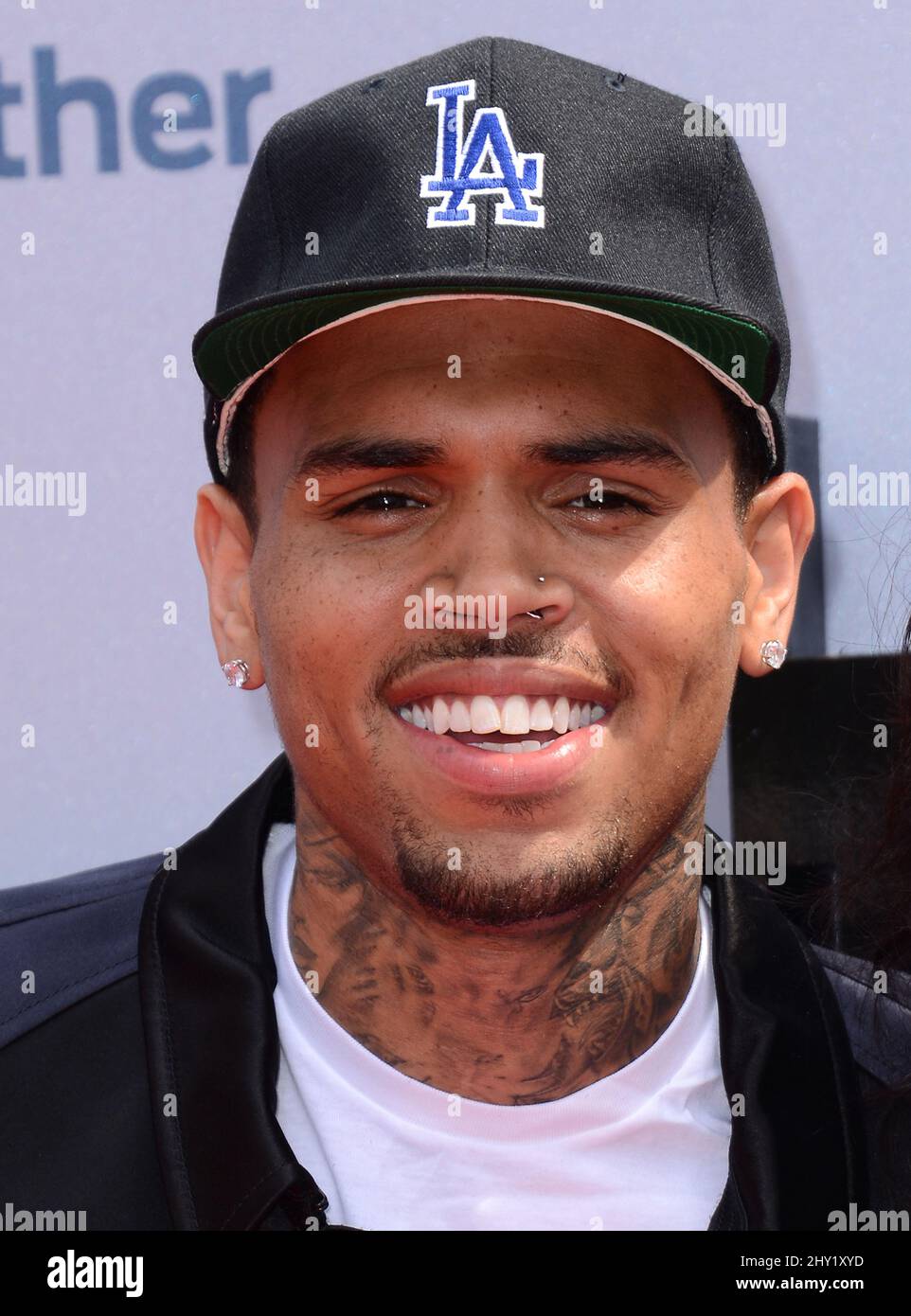 Chris Brown arrives at the BET Awards at the Nokia Theatre on Sunday ...