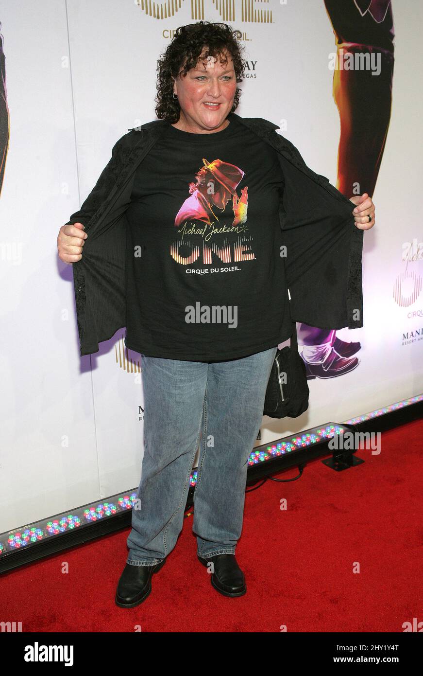 Dot Jones attending the Michael Jackson ONE World Premiere Opening ...
