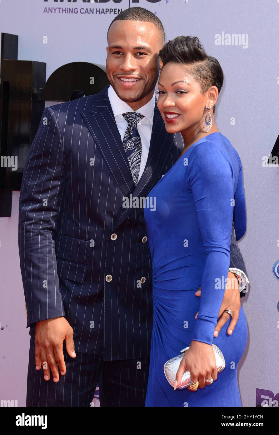 Meagan Good, DeVon Franklin arrives at the BET Awards at the Nokia ...