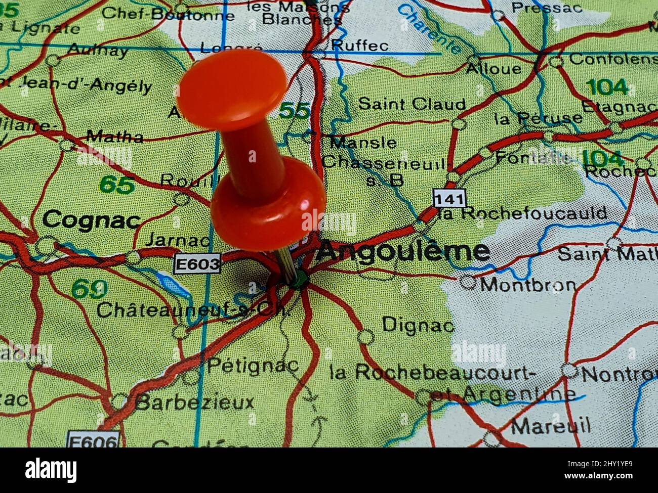 Map of angouleme hi-res stock photography and images - Alamy