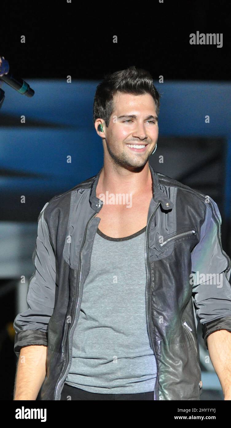 James Maslow of Big Time Rush on stage during the Summer Break Tour ...