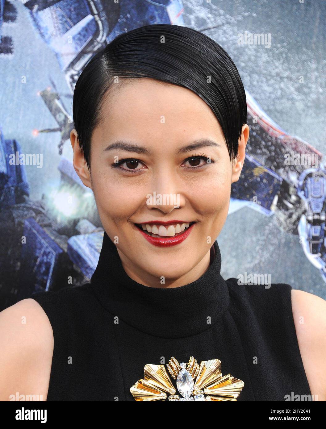 Rinko Kikuchi arriving of the premiere of Pacific Rim held at the Dolby ...
