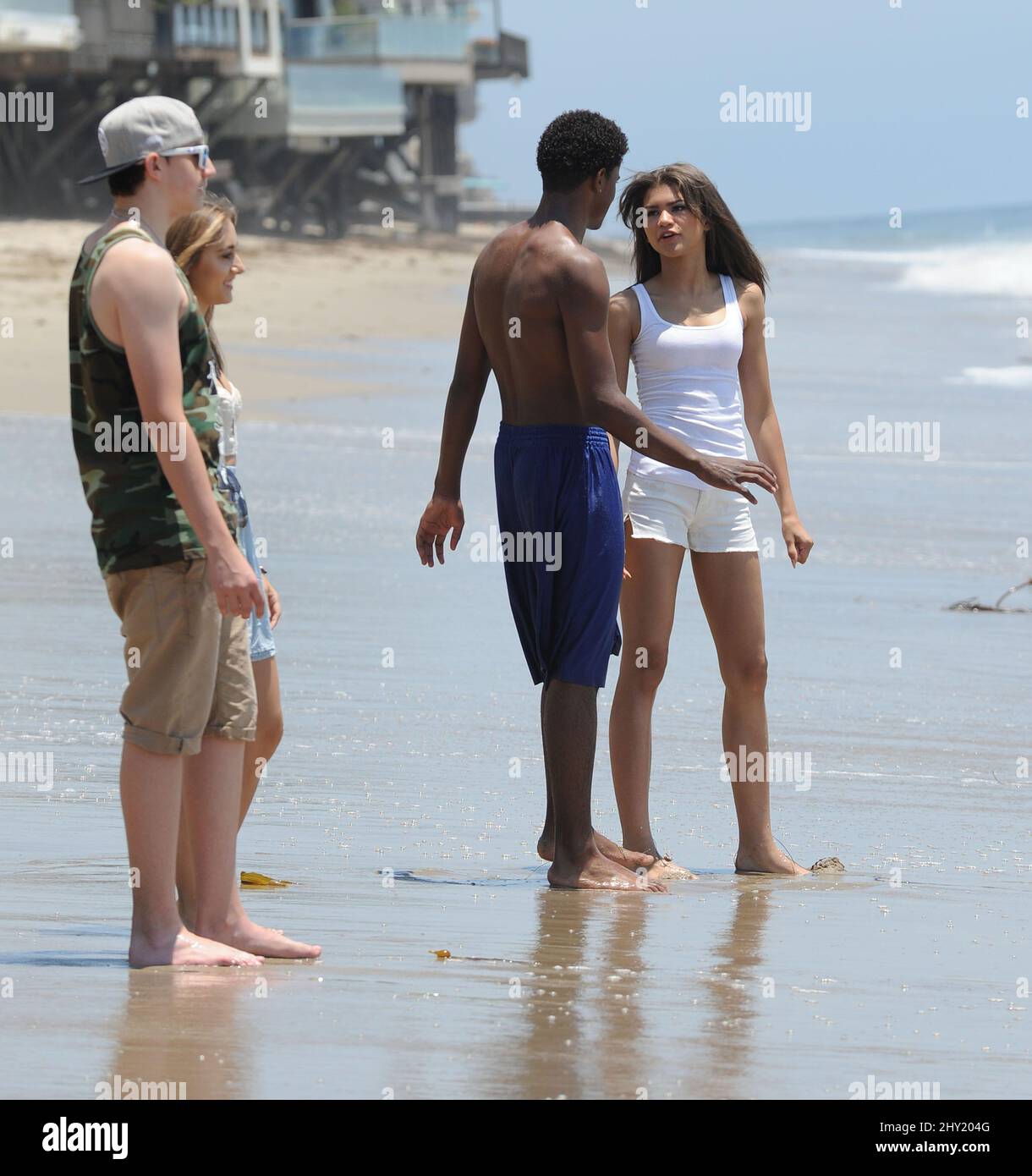 Zendaya Coleman on the beach in Malibu, Los Angeles Stock Photo - Alamy