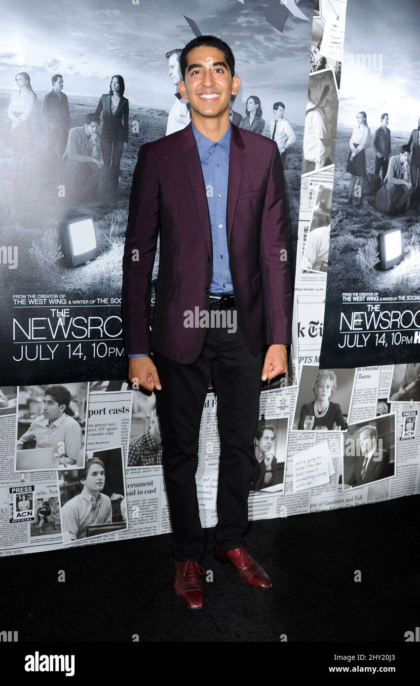 Dev Patel attending HBO's "The Newsroom" season 2 Los Angeles premiere ...