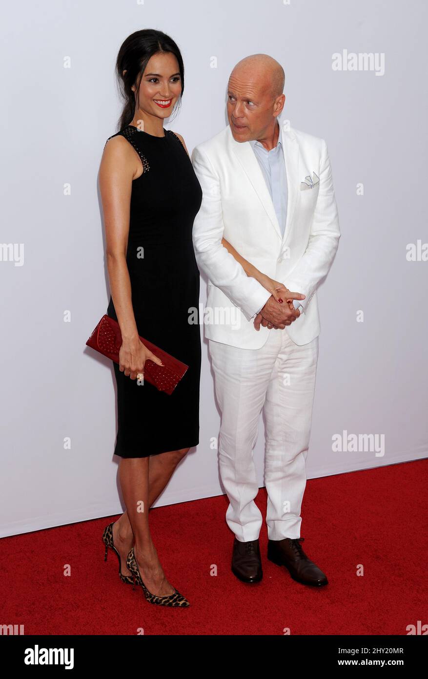 Emma Heming and Bruce Willis arrive at the LA premiere of "Red 2" at ...