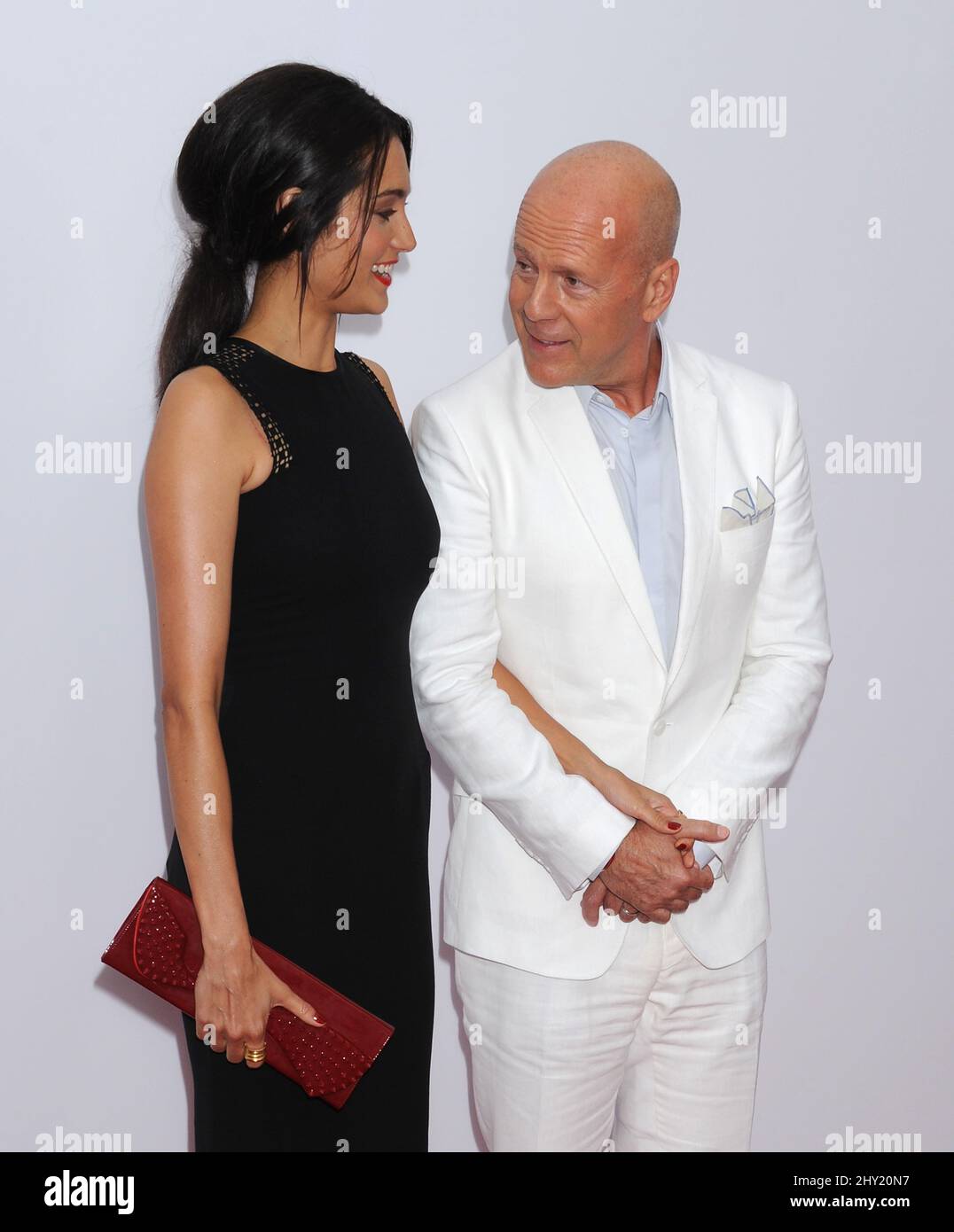 Emma Heming and Bruce Willis arrive at the LA premiere of "Red 2" at ...