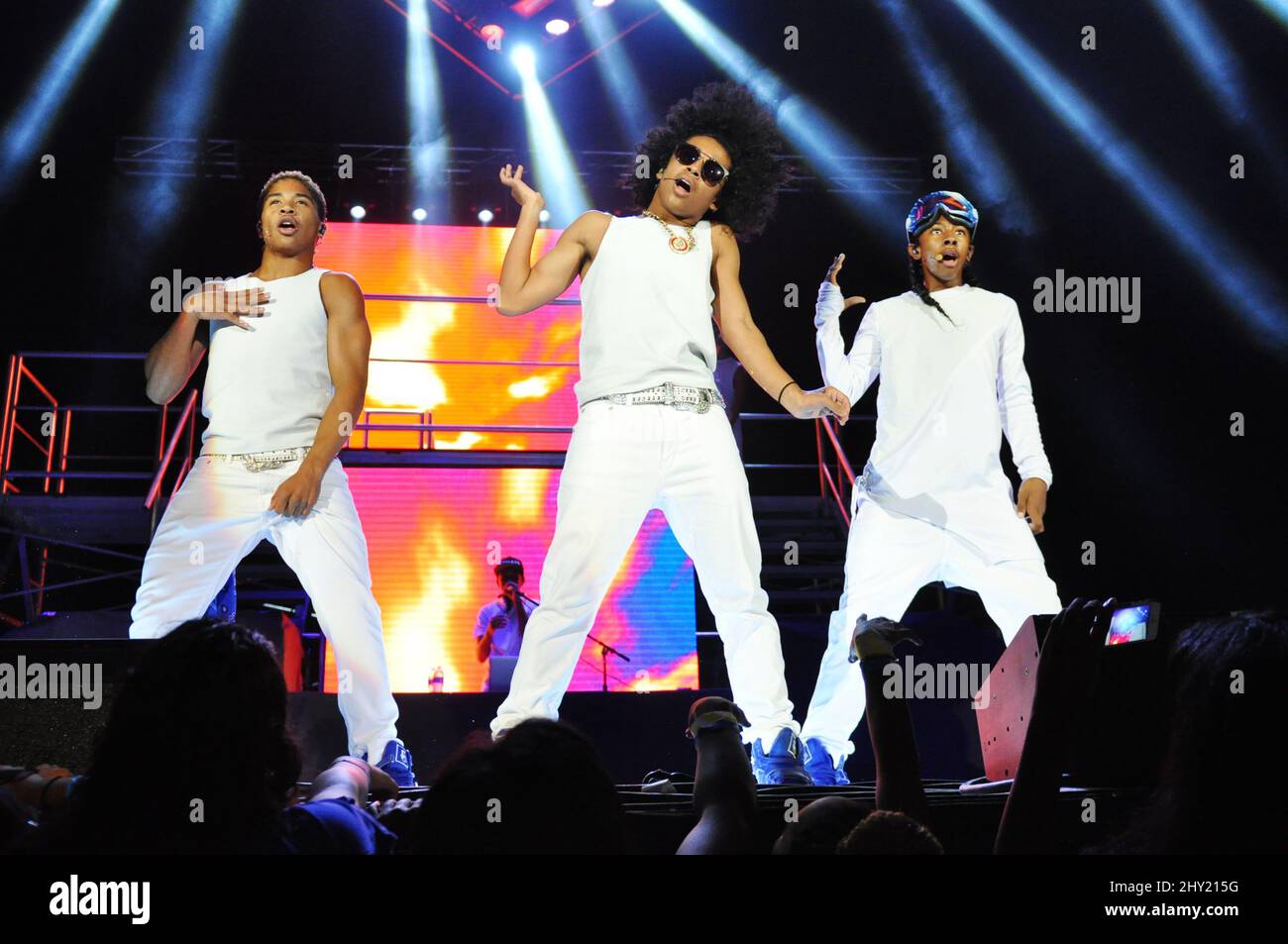 Mindless Behavior performing at the All Around The World Tour in ...