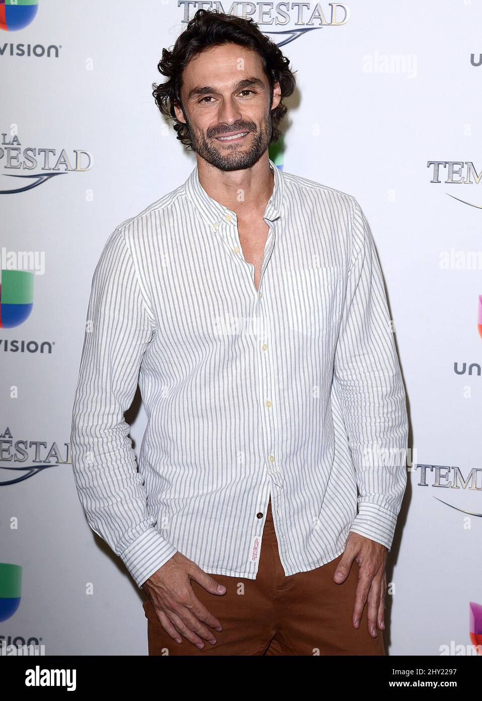 Ivan Sanchez attending Univision's Premiere of the new Telenovela "La ...