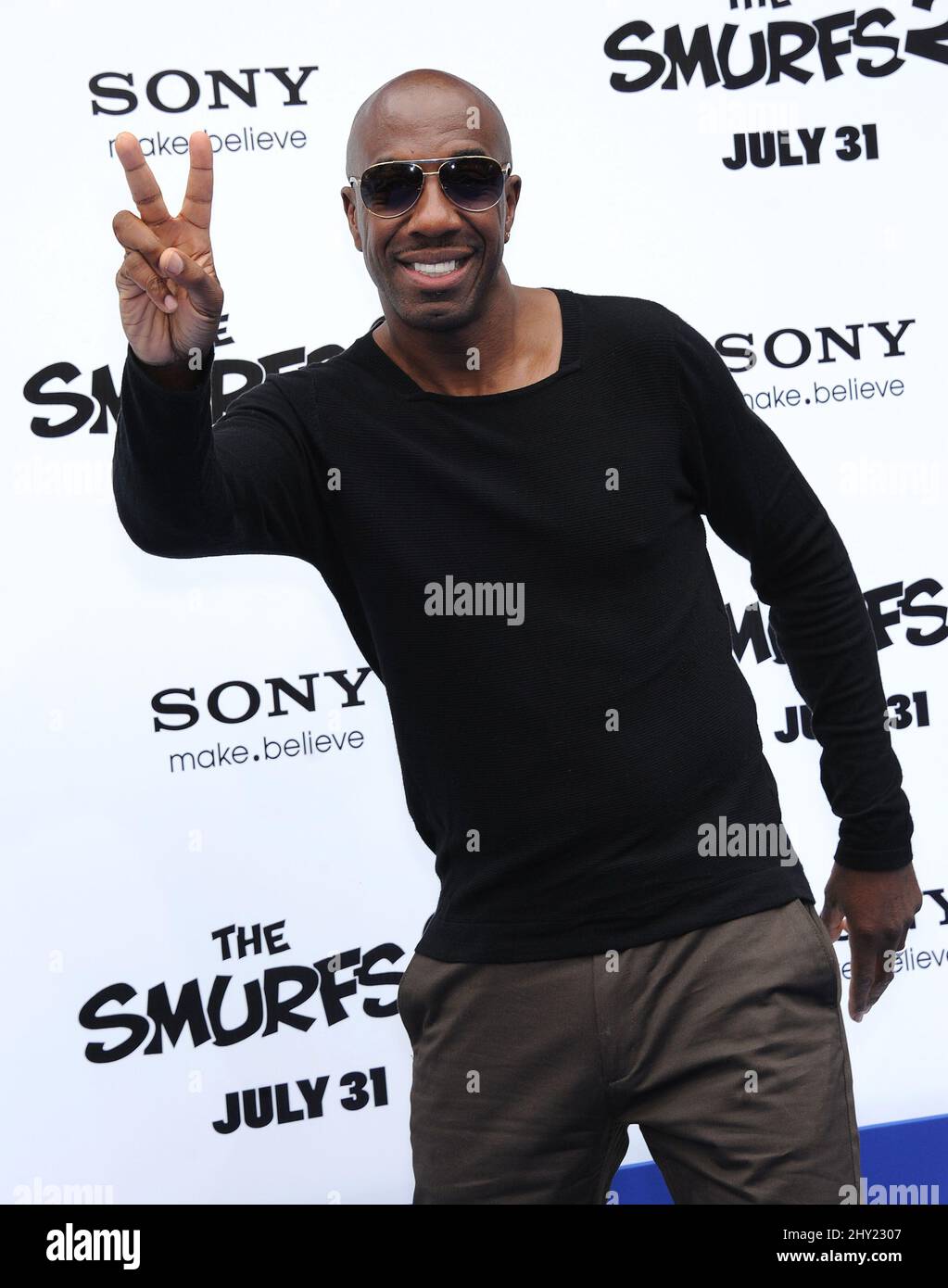 JB Smoove attending the premiere of "The Smurfs 2" in Los Angeles ...