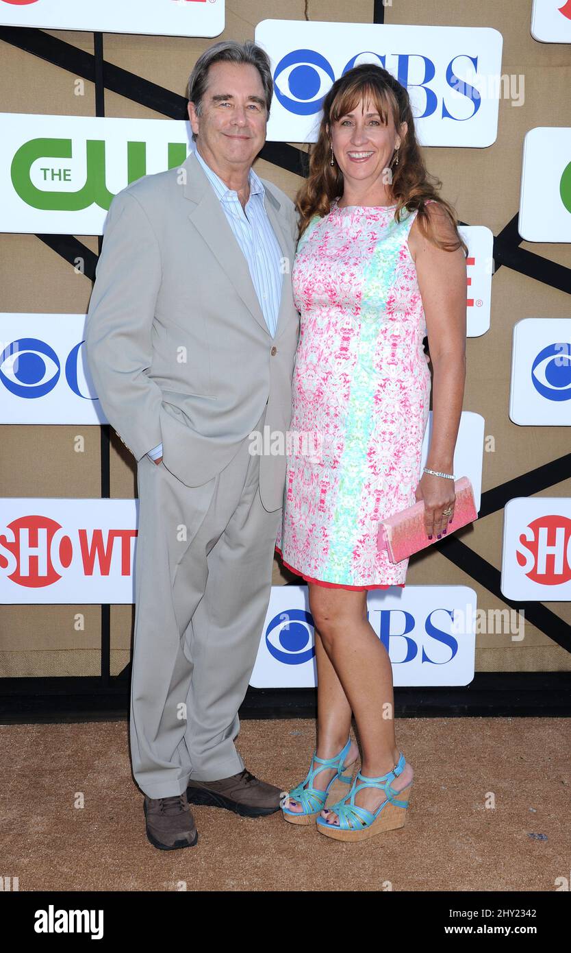 Beau Bridges and Wendy Bridges attending the CBS, Showtime and CW 2013 ...