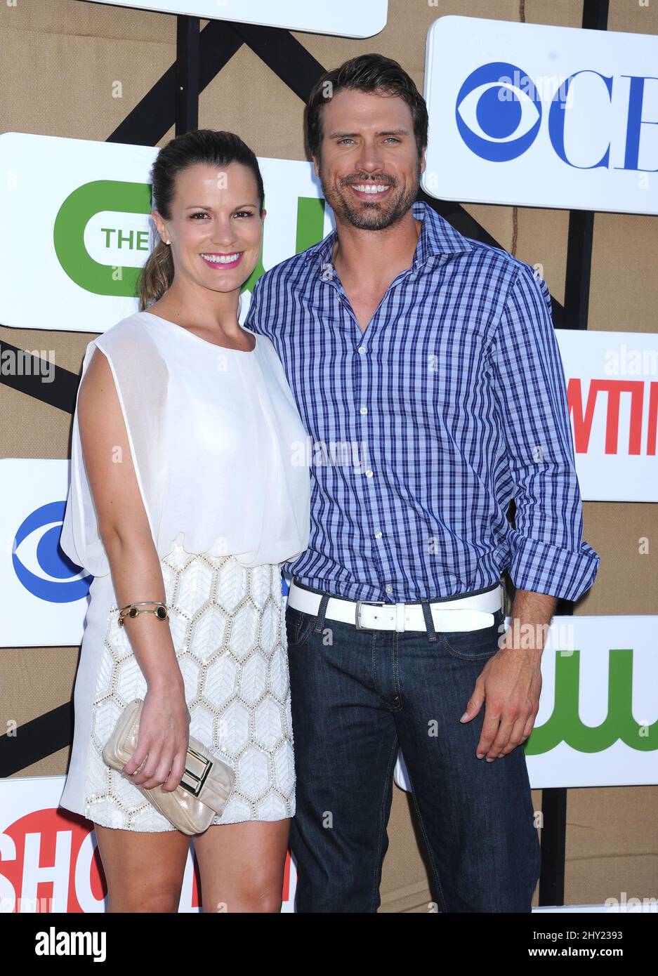 Melissa Claire Egan and Joshua Morrow attending the CBS, Showtime and ...