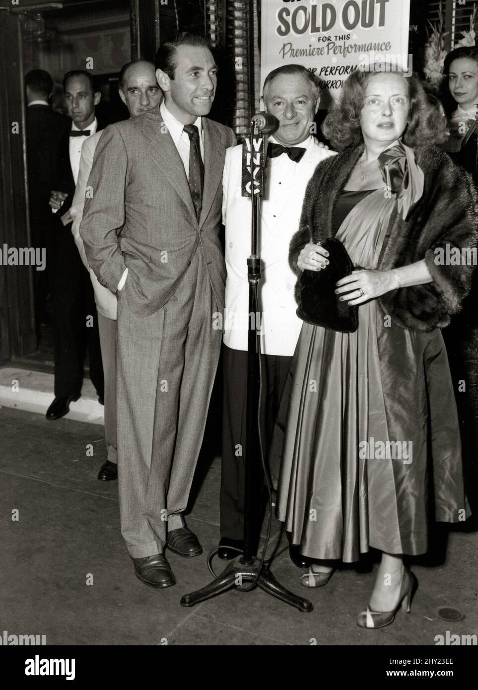 Gary Merrill, George E. Jessel, Bette Davis at the "All About Eve ...