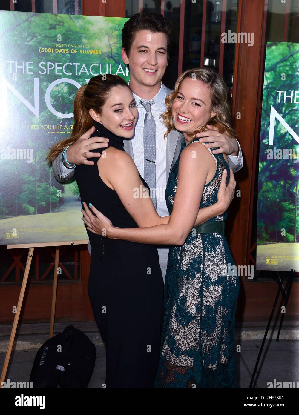 Shailene Woodley, Miles Teller, Brie Larson attends "The Spectacular ...