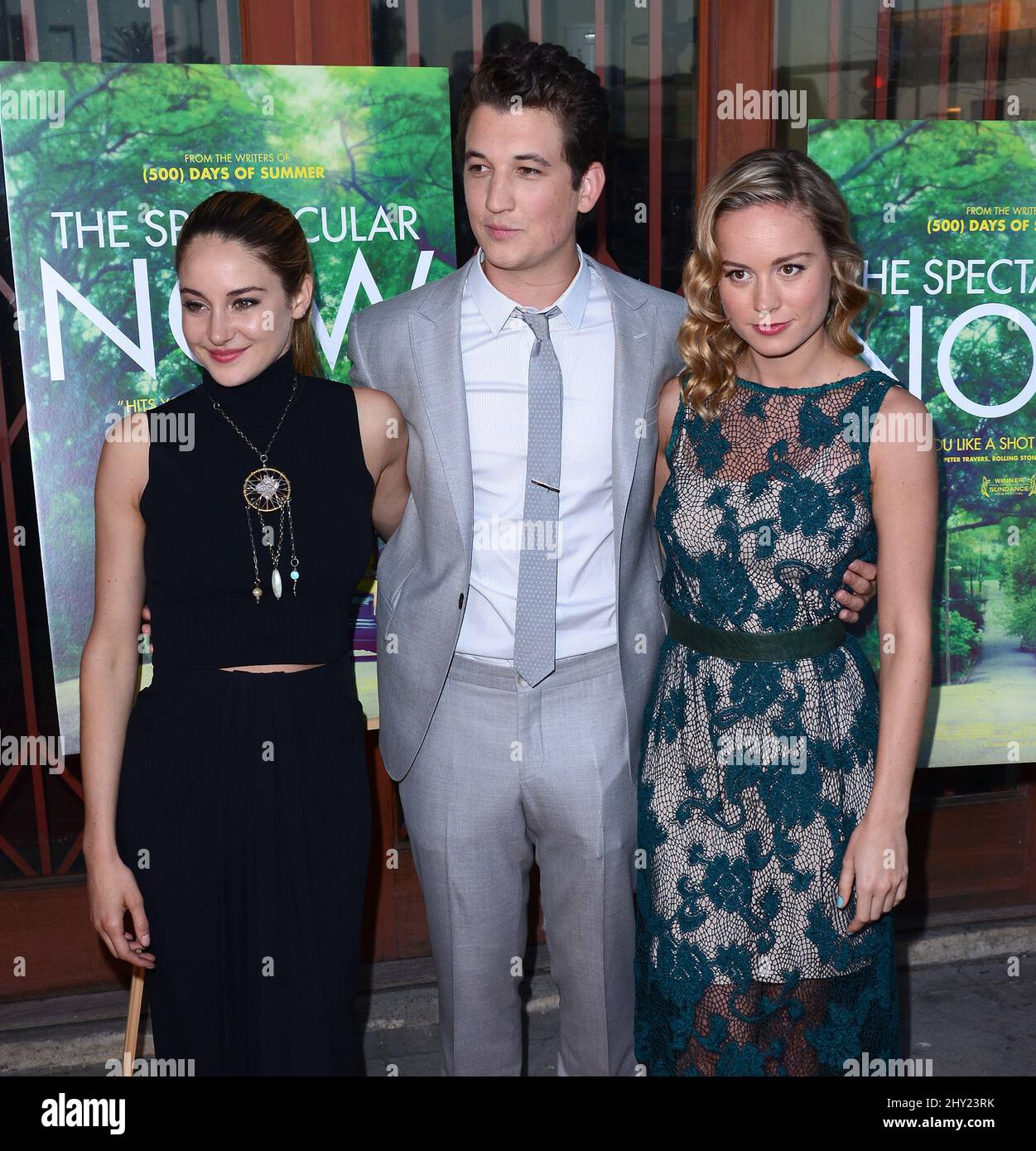Shailene Woodley, Miles Teller, Brie Larson attends "The Spectacular ...
