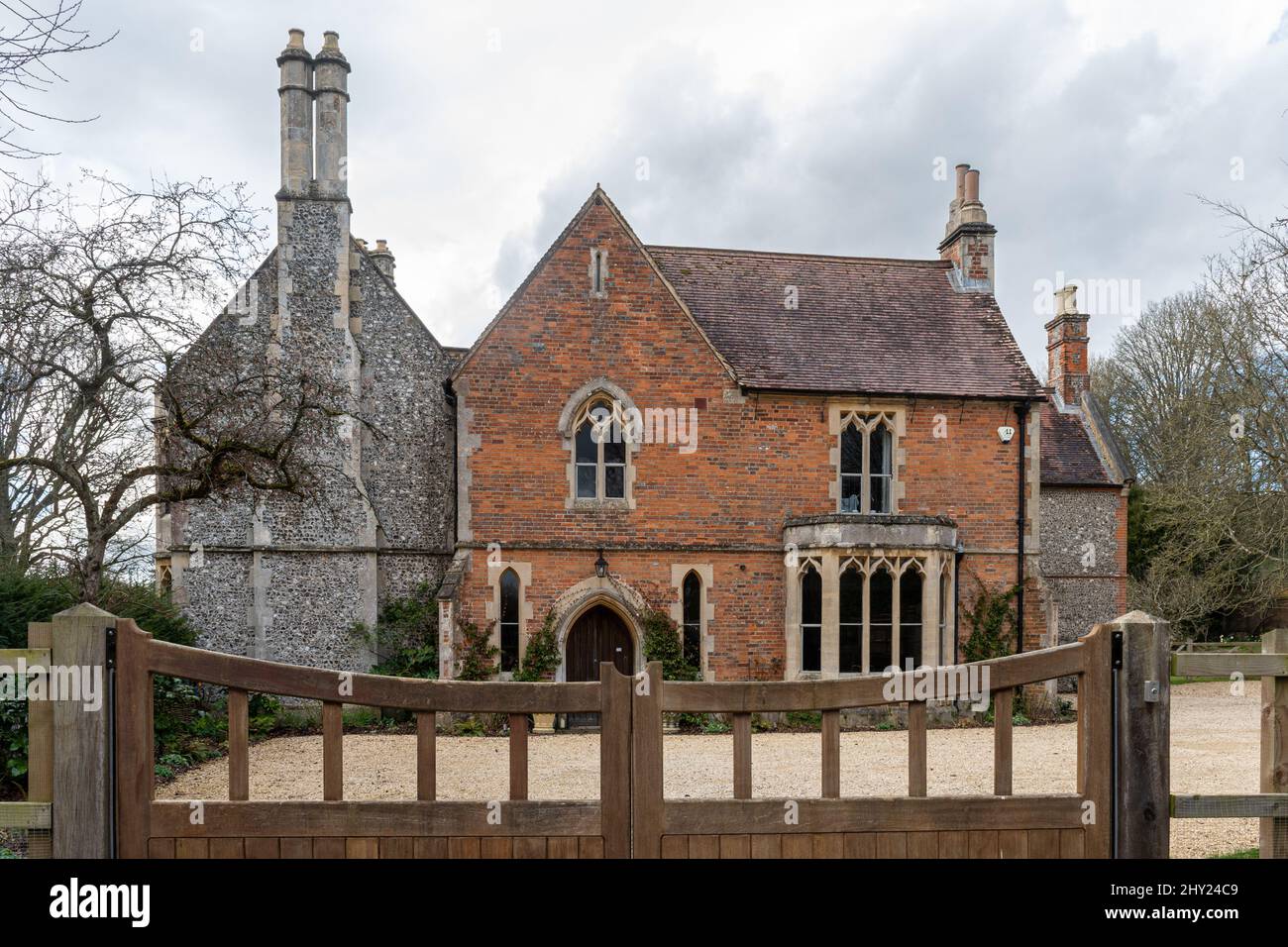 The Old Rectory in Overton, a village in Hampshire, England, UK Stock ...