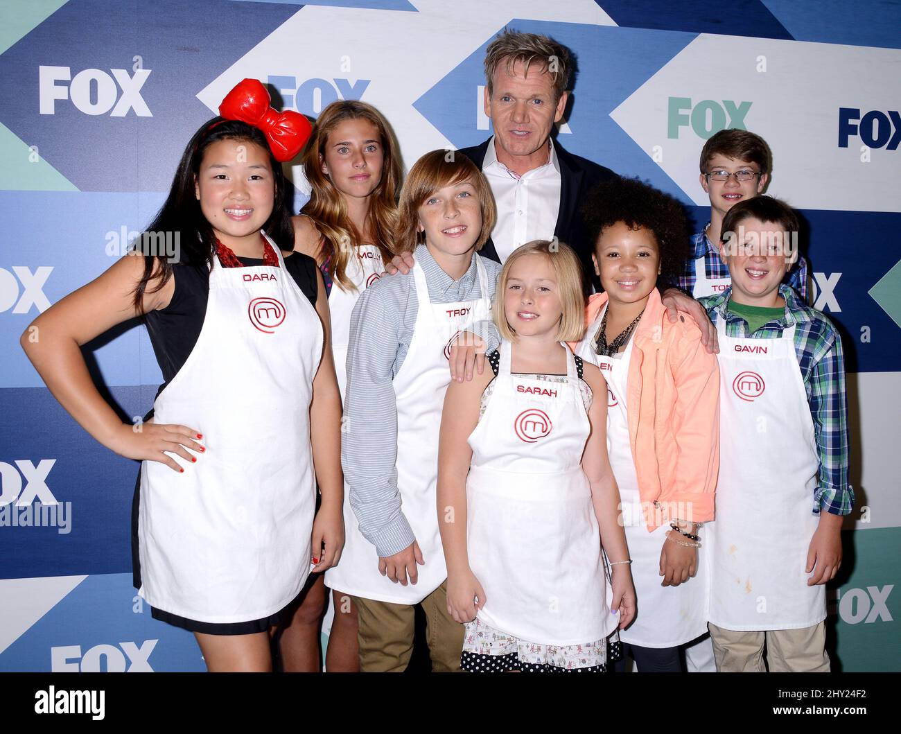 Gordon Ramsay and the Masterchef Juniors arrives for the FOX Summer TCA ...