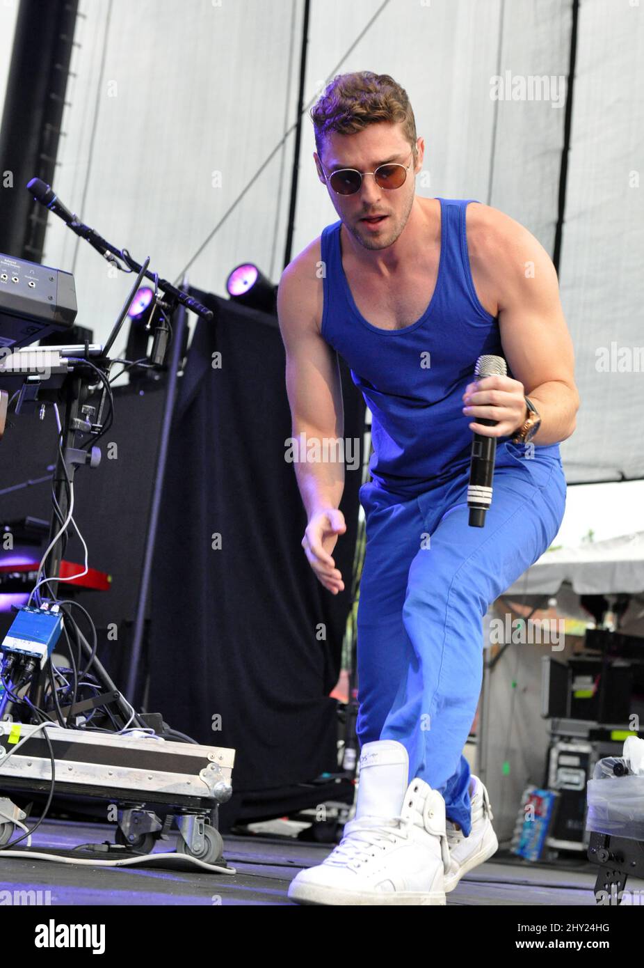 Nick Noonan on stage during the Karmin 'Summer Tour' concert at the Red ...