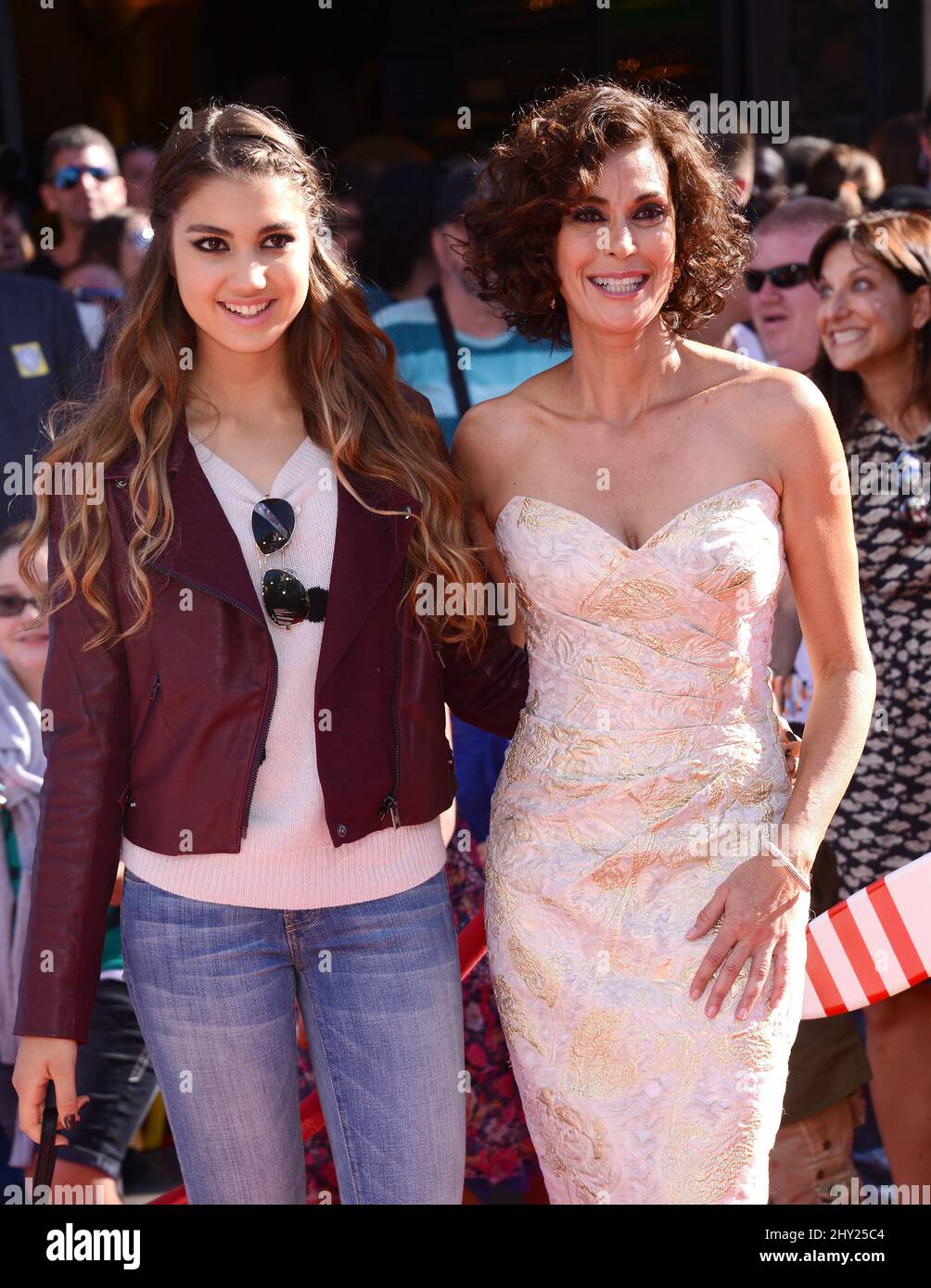 Teri Hatcher and Emerson Tenney attending the "Planes" World Premiere ...