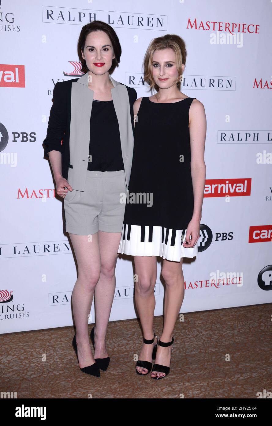 Michelle Dockery and Laura Carmichael attending the "Downton Abbey ...