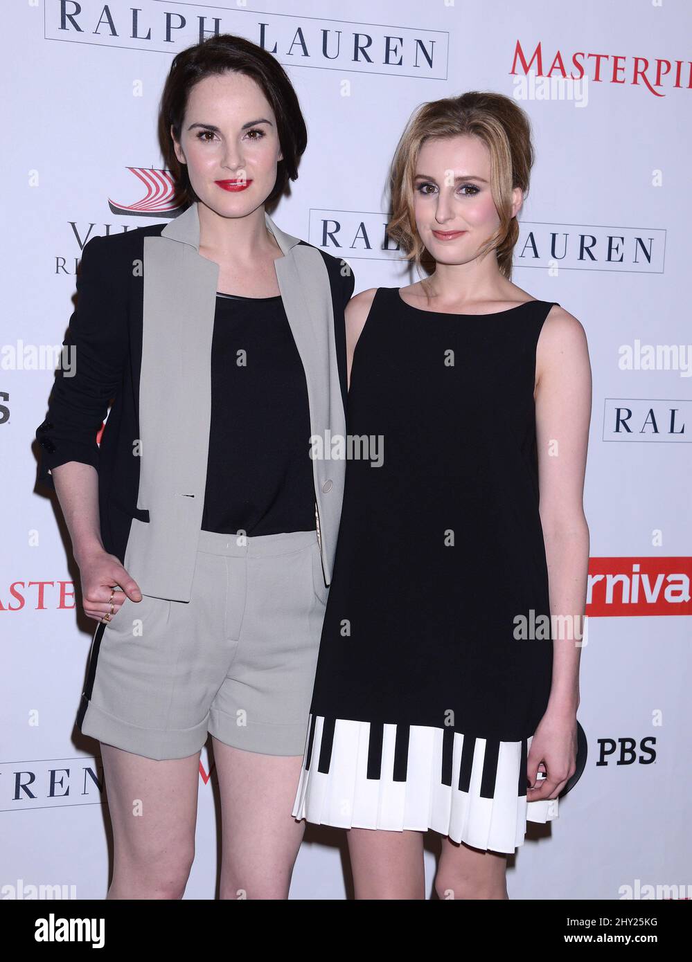 Michelle Dockery and Laura Carmichael attending the "Downton Abbey ...