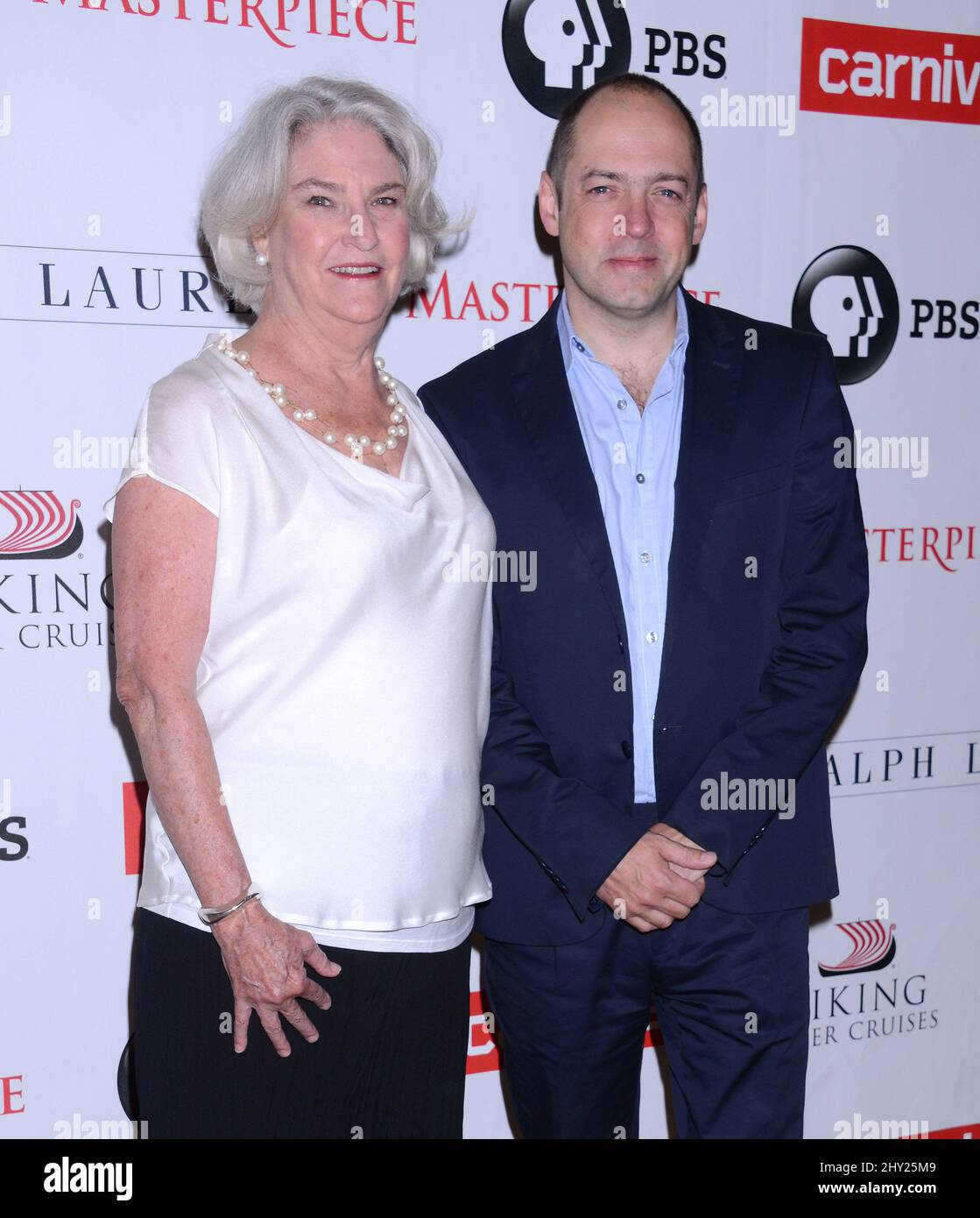 Rebecca Eaton and Gareth Neame attending the "Downton Abbey" Photo Call ...
