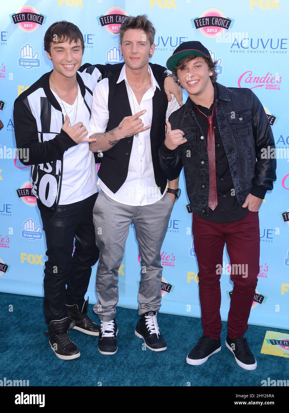 Emblem3 attends the Teen Choice Awards 2013 held at the Gibson ...