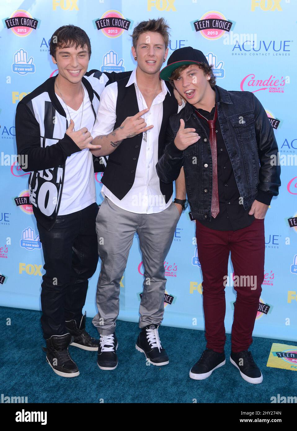 Emblem3 attends the Teen Choice Awards 2013 held at the Gibson ...