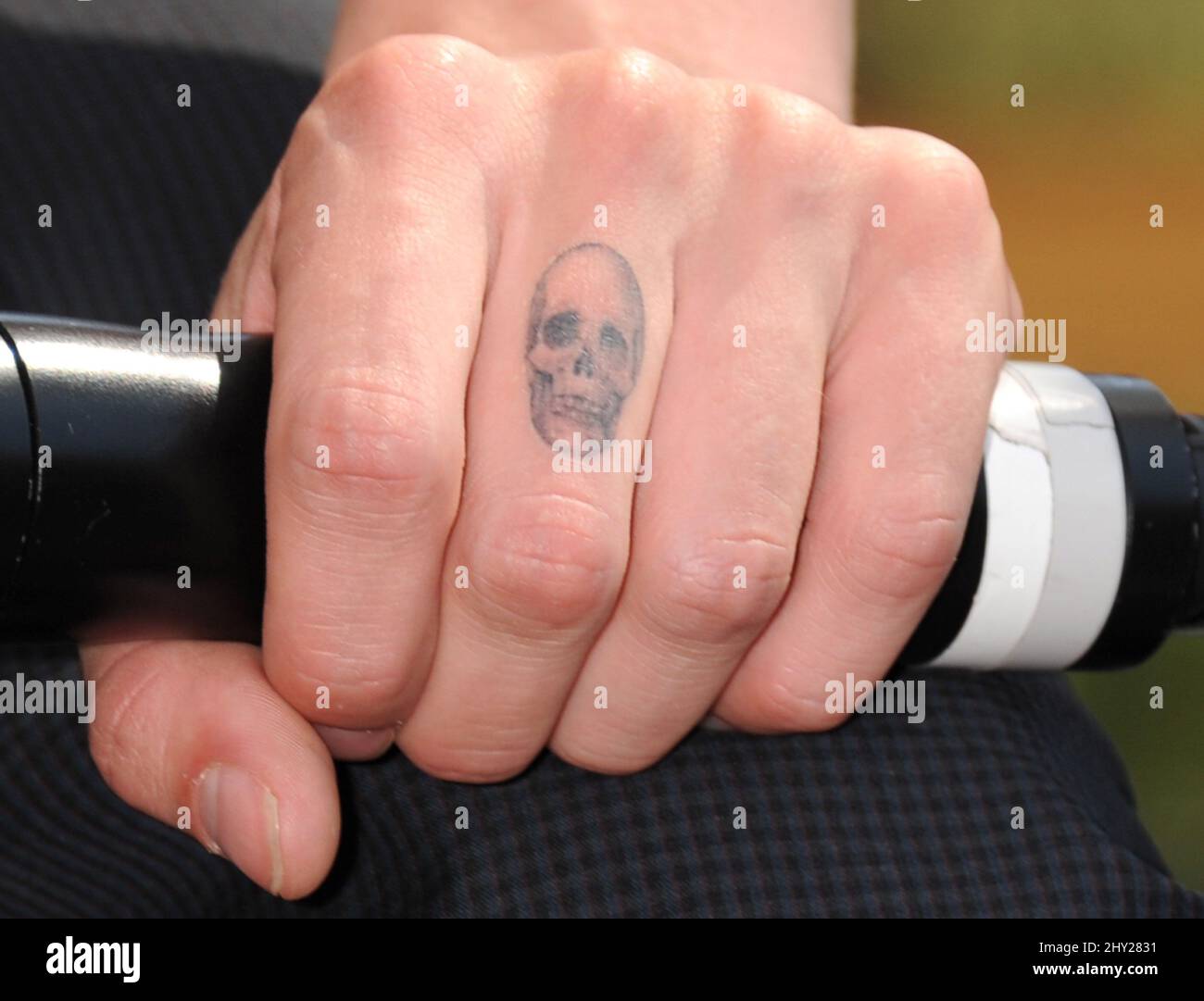 Jamie Campbell Bower attending a "Mortal Instruments: City of Bones ...