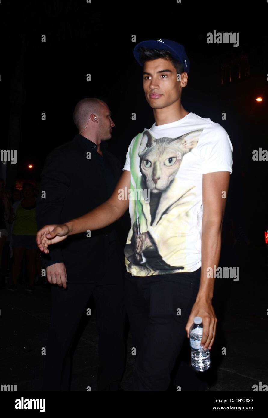 Siva Kaneswaran, The Wanted is seen at Mondrian Hotel, California Stock ...