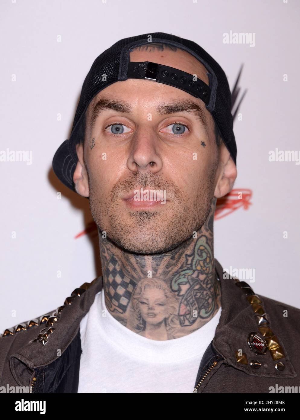 Travis Barker arriving at WWE "Superstars for Hope" Honoring Make-A ...
