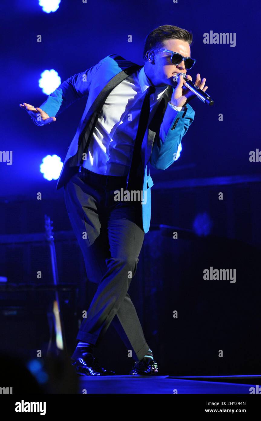 Jesse McCartney performing during the "In A World Like This" tour stop ...