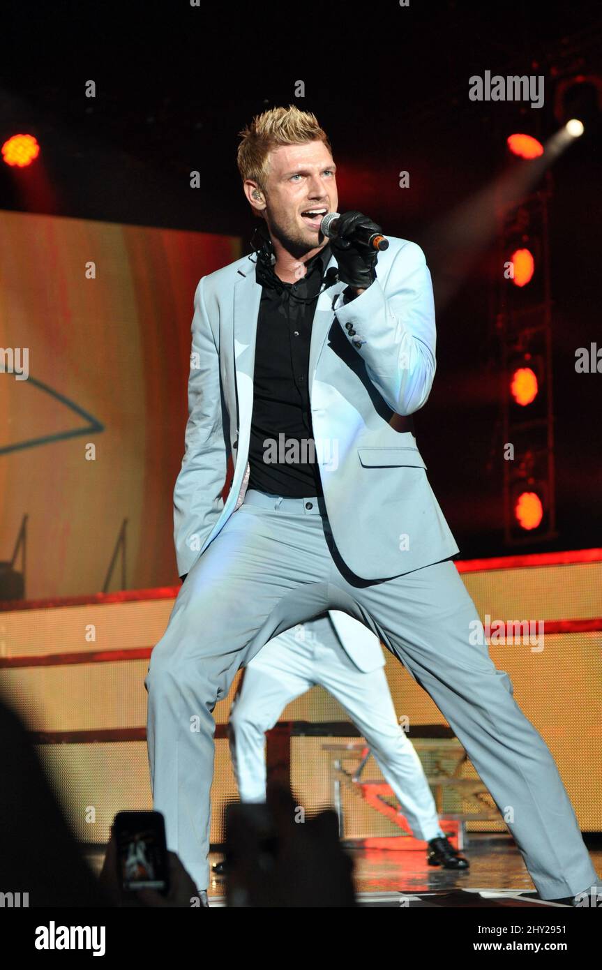 Nick Carter of Backstreet Boys performing during the "In A World Like ...