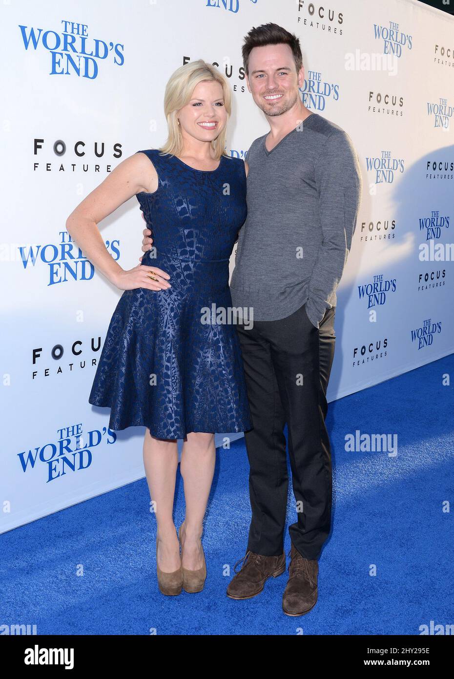 Megan Hilty and Brian Gallagher at the The World's End Premiere held at ...