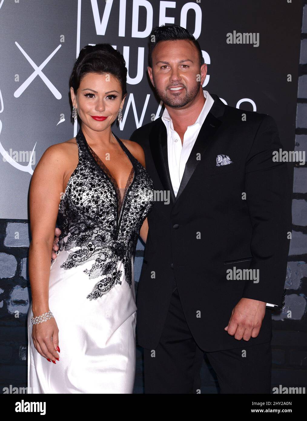 Jennifer Farley and Roger Mathews attending the MTV Video Music Awards ...