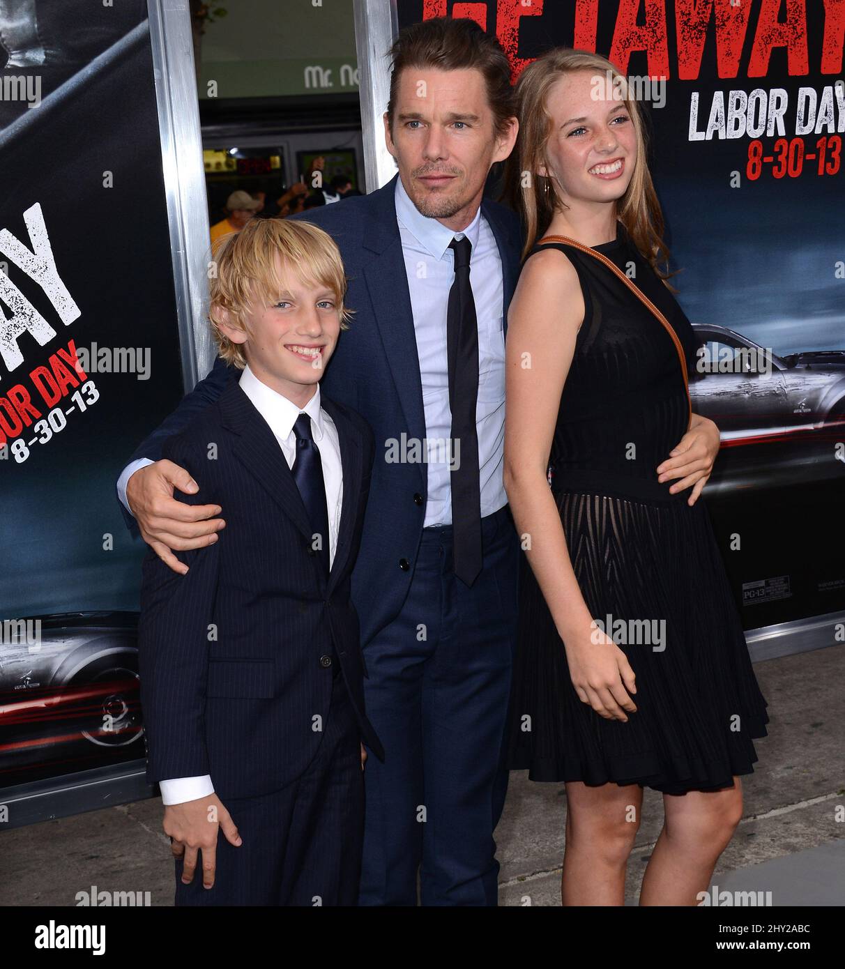Ethan Hawke, Maya Hawke, Levon Hawke attending the 'Getaway' Premiere ...