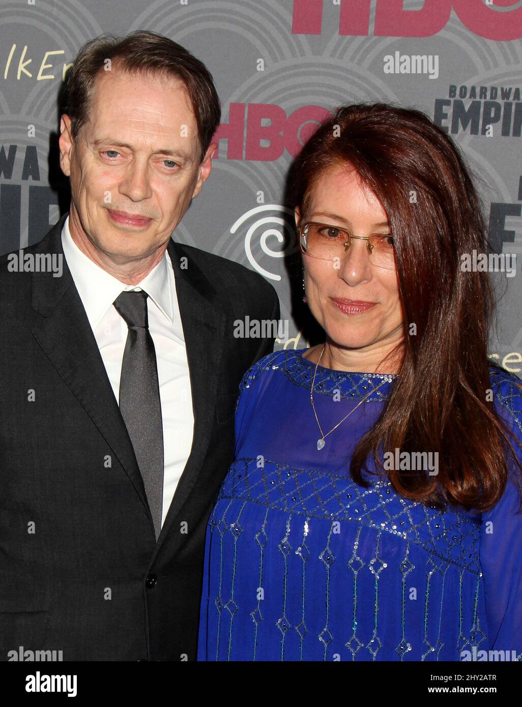 Steve Buscemi and Jo Andres attending the premiere of Season Four of ...