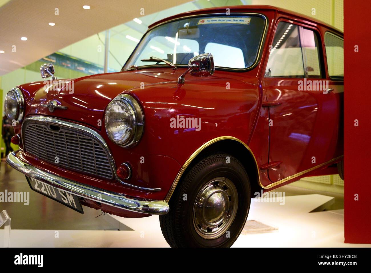 Classic Mini in the Riverside Museum, Glasgow's transport museum Stock ...