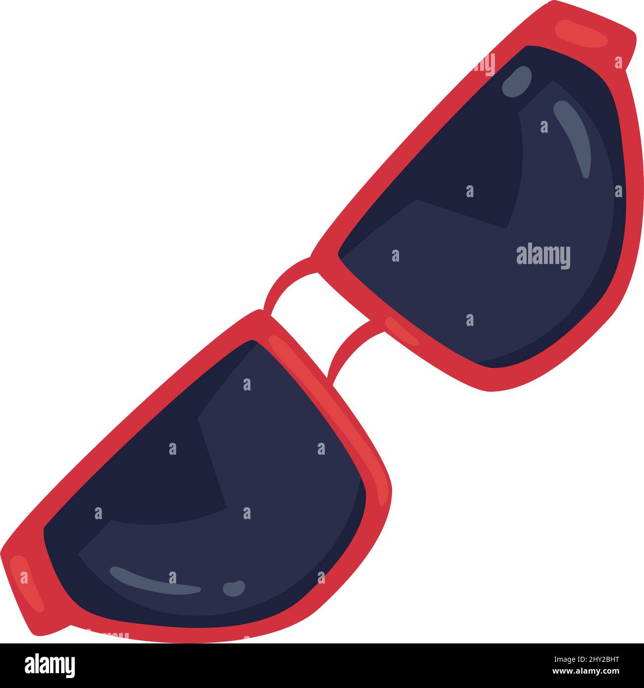 flat red sunglasses design Stock Vector Image & Art - Alamy