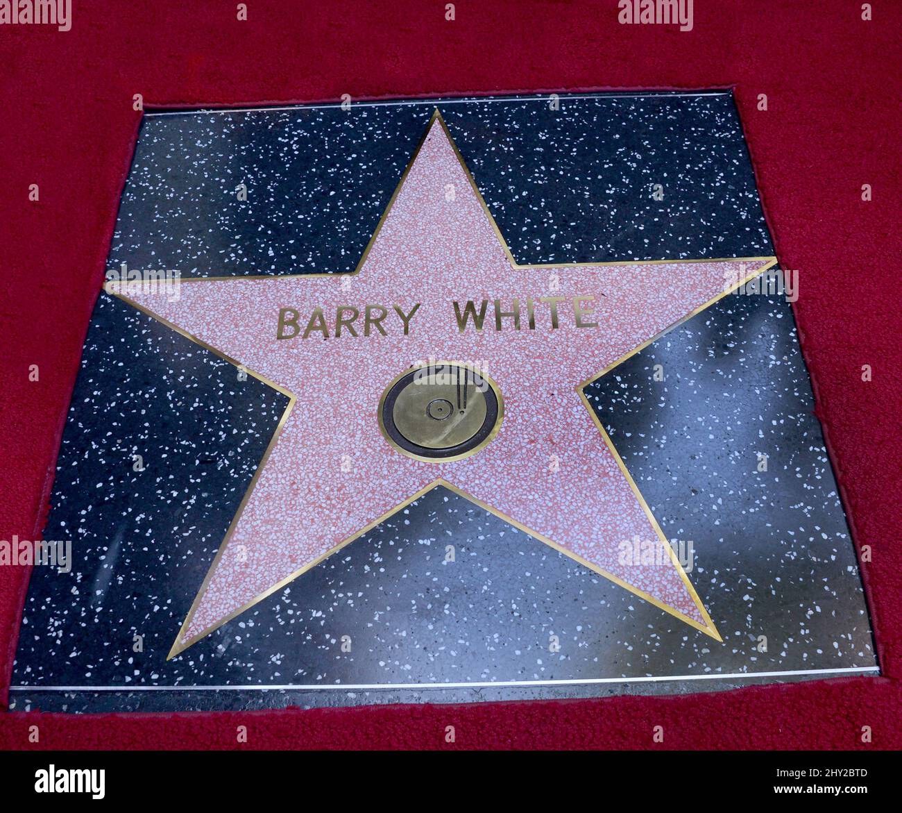 Barry White's Star attending a ceremony awarding Barry White a star on ...