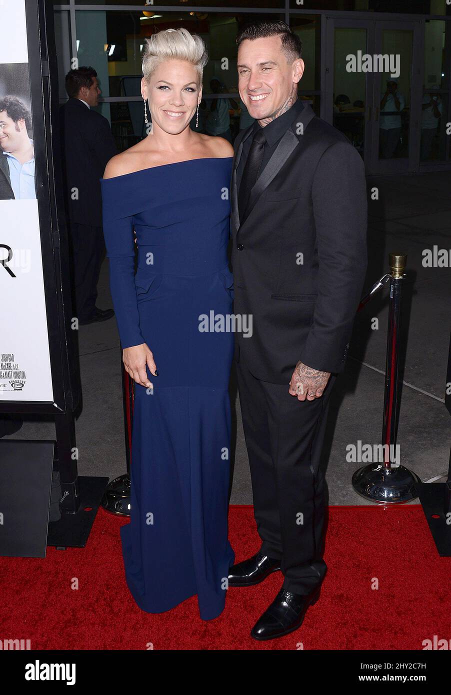 Alecia Moore, Carey Hart attending the premiere of 'Thanks For Sharing ...
